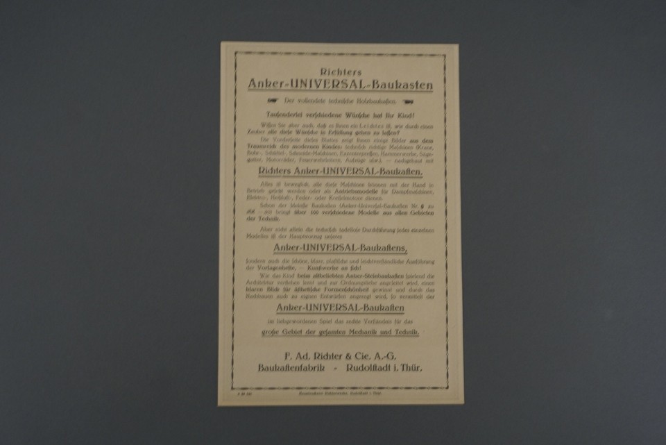 Richters Anker Universal Modular S/W Advertising Papers Mint 1.76Z | eBay