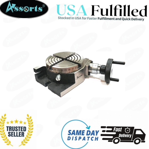 4" Inches (100 mm) 4 Slots Regular Rotary Table for Milling Machines | eBay