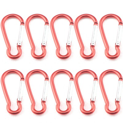10pcs Alloy Carabiner Spring Clip Hook Spring-Loaded Kettle Hook T4D2 ...