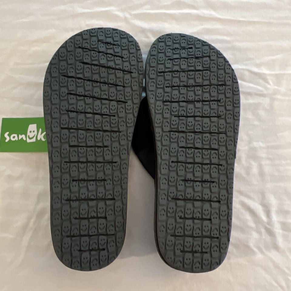 SANUK BEER COZY FLIP FLOPS SANDALS BLACK MENS US 9 | eBay