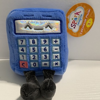 Spark Create Imagine Blue Calculator Plush – 5.5” Soft Math Toy for ...