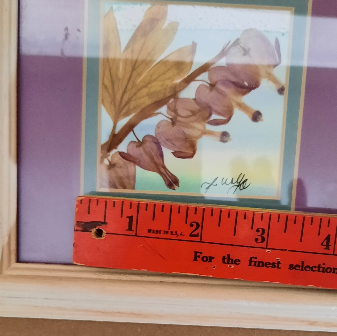 Art Matted Framed Wandering Wildflowers "Bleeding Hearts" by Sally M Wolfe | eBay