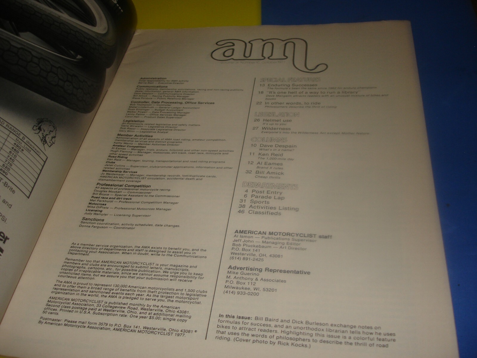 Vintage AM American Motorcyclist Magazine motorcycle October 1977 Honda ...