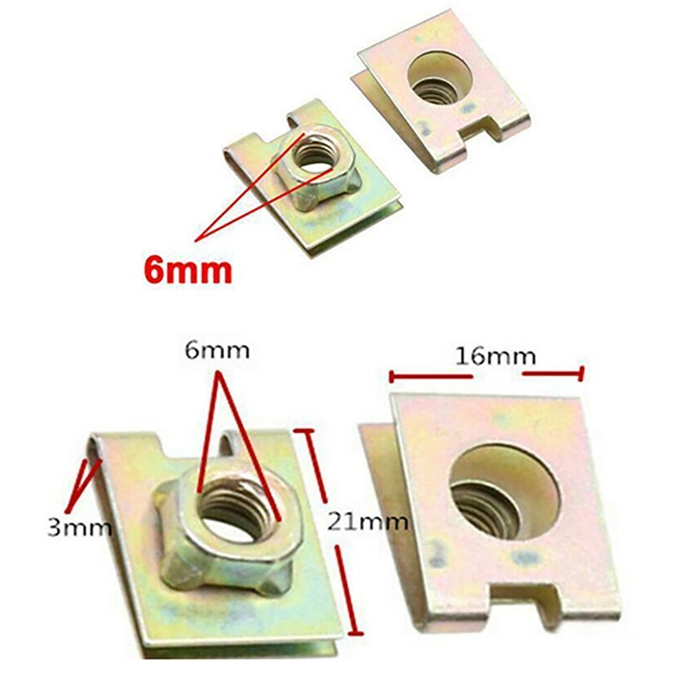 Speed Nuts U-Clip U Shape Clips For Auto Car Pannel Fender For Securing ...