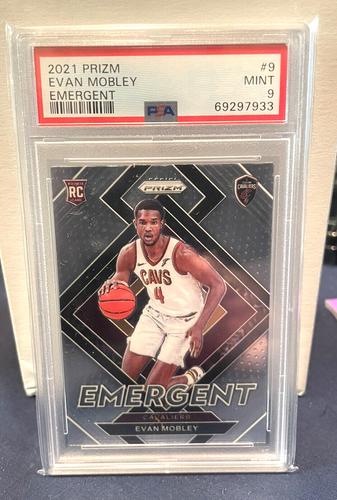 Evan Mobley 2021 Panini Prizm Emergent Basketball Rookie Card #9 PSA 9 ...