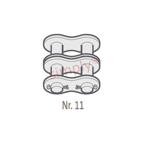 Renold BB 140-2-NO11 ANSI/AS Duplex Chain Cottered Conn Link 1-3/4 inch ...