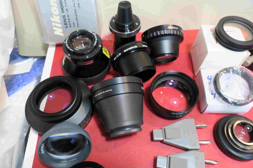 Misc camera lens and Olympus microscope parts lot | eBay