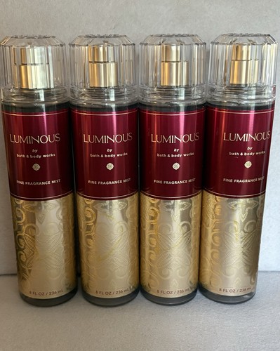 QTY 4 - Bath & Body Works LUMINOUS Fine Fragrance Body Mist Spray 8 Oz ...
