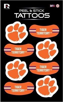Clemson Tigers Temporary Face Tattoos Decals Peel Stick USA SHIPPING | eBay