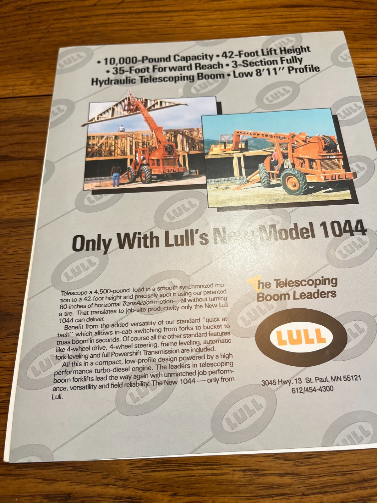 Lull Highlander Model 1044 Forklift Loader Brochure AMIL22 Ver2 | eBay