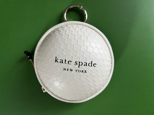Kate Spade Tee Time Golf Ball Leather Leather Coin Purse Key Ring Bag ...