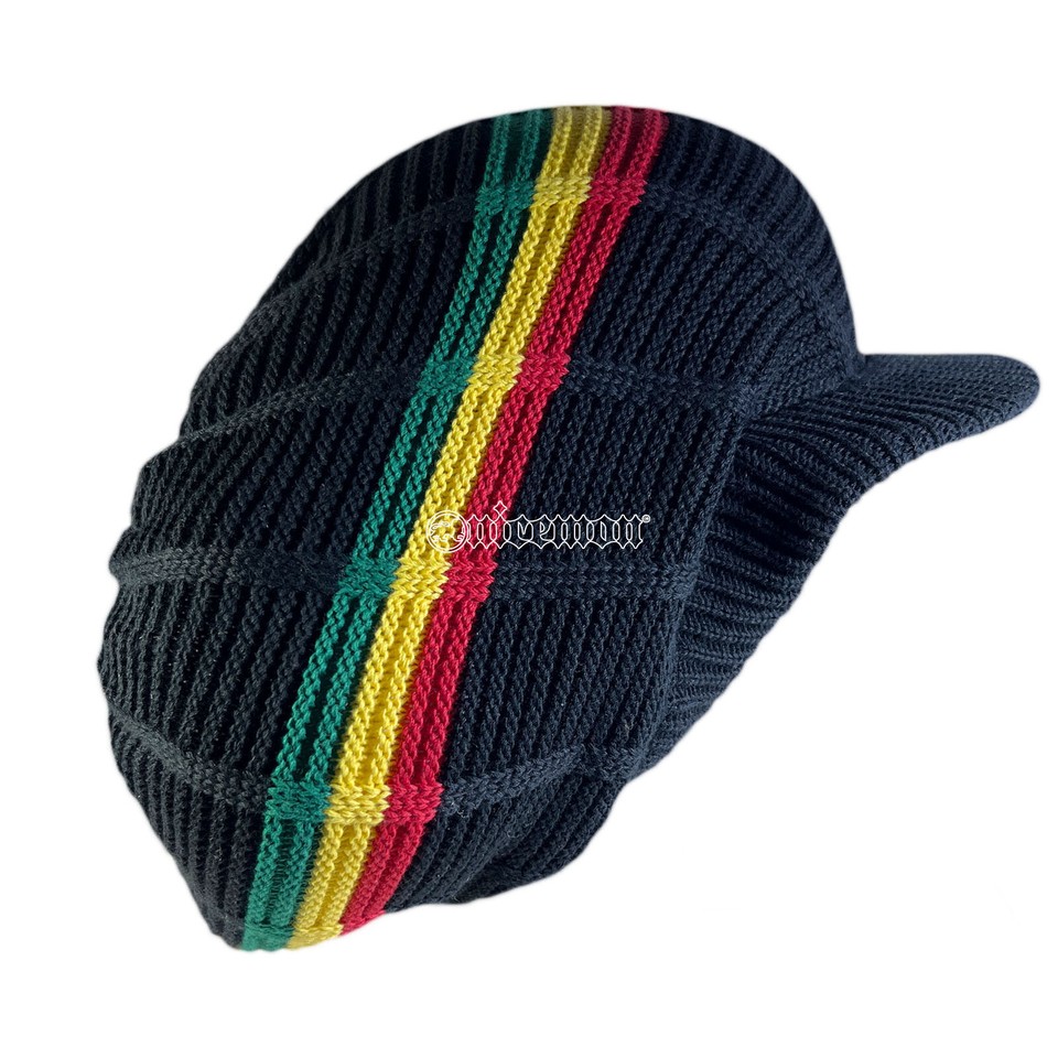 100% Cotton Rasta Dreadlocks Cap Hat Dancehall Reggae Africa Jamaica ...