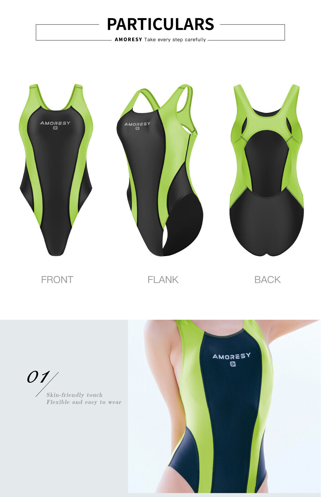 AMORESY Cosholic Women's Shiny Glossy Swimsuit One-piece Holiday ...