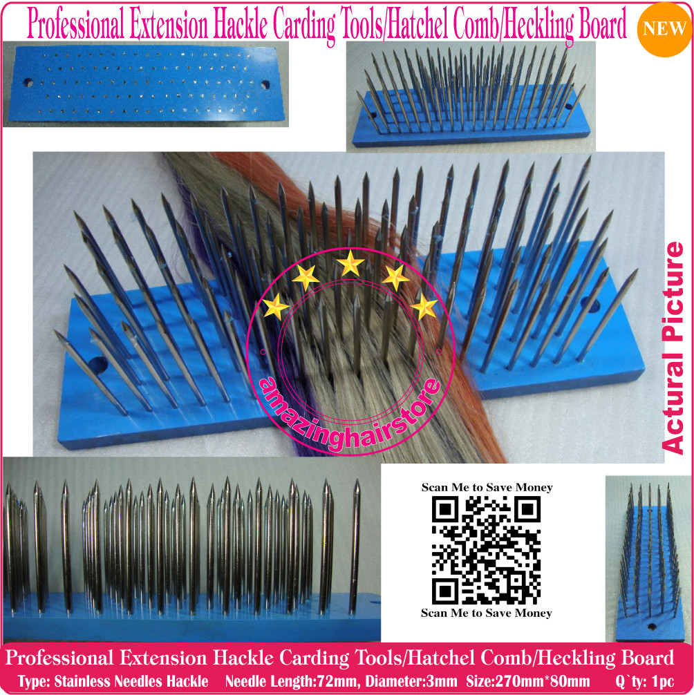 Hair Hackle Hetchel Hatchel Extension Carding Comb Making Wig Toupee ...