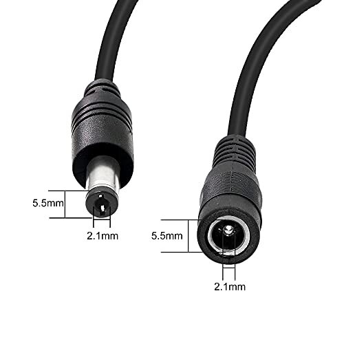 35cm DC Power Splitter Cable 5.5mm x 2.1mm DC Jack Plug 1 Female to 4 ...