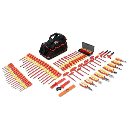 WIHA 80-Piece Master Electrician's Insulated Tool Set & Canvas Bag ...