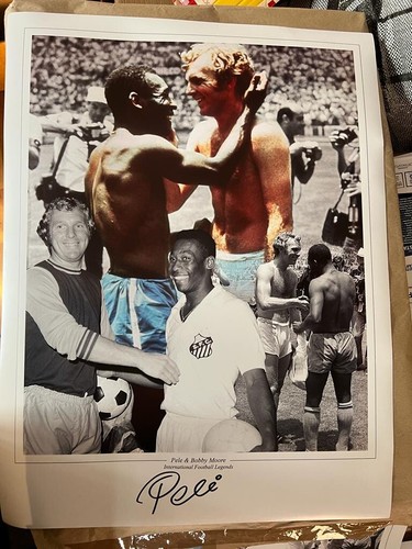 Pele and Bobby Moore International Legends Signed Photo By Pele - £299 ...