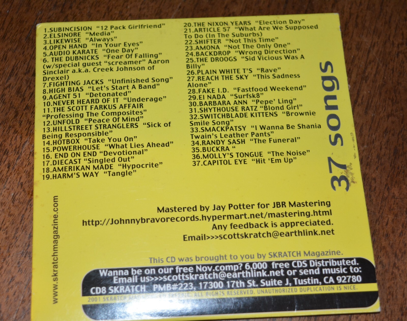 2001 SKRATCH MAGAZINE CD Vol. X What'd You Expect For Free | eBay