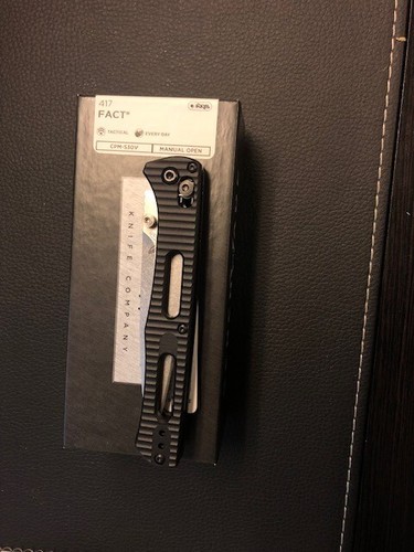 BENCHMADE 417 FACT SPEARPOINT BLACK ALUMINUM HANDLES | eBay