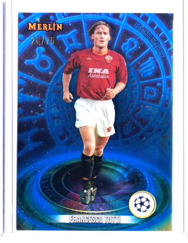 2023-24 Topps Merlin Chrome Francesco Totti Alchemy BLUE #d/75 ...