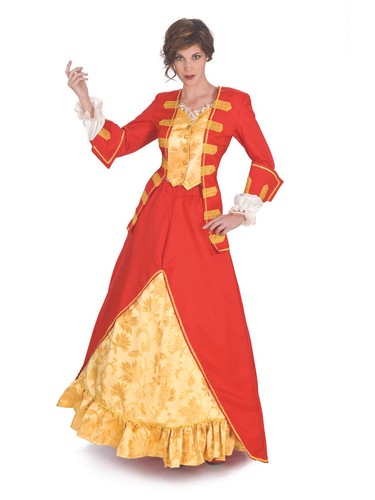 Colonial Madame Marquess 2 Piece Suit Dress Red & Gold Masquerade ...