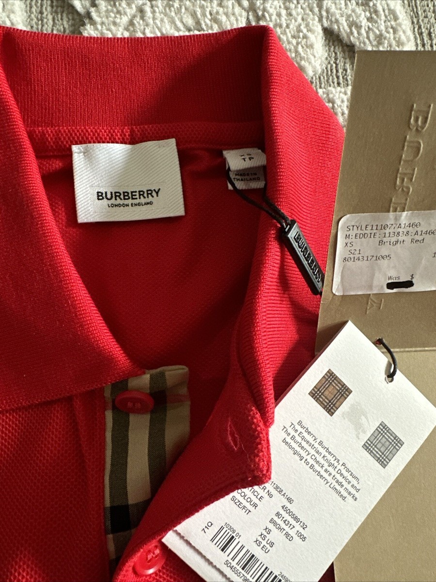 Authentic NEW BURBERRY Men's Red EDDIE TB Monogram Classic Authentic NEW BURBERRY Men's Red EDDIE TB Monogram Classic
