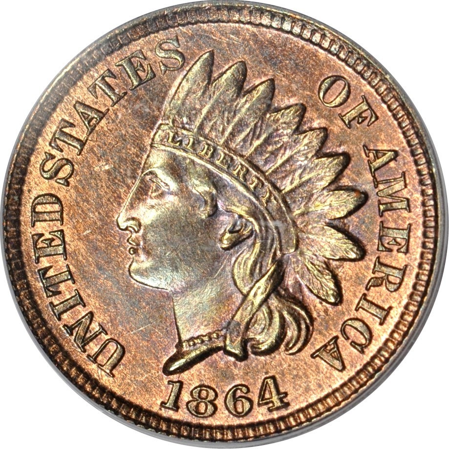 1864 1C No L Indian Cent. Snow-4a, Doubled Liberty. PCGS MS63BN (PHOTO ...