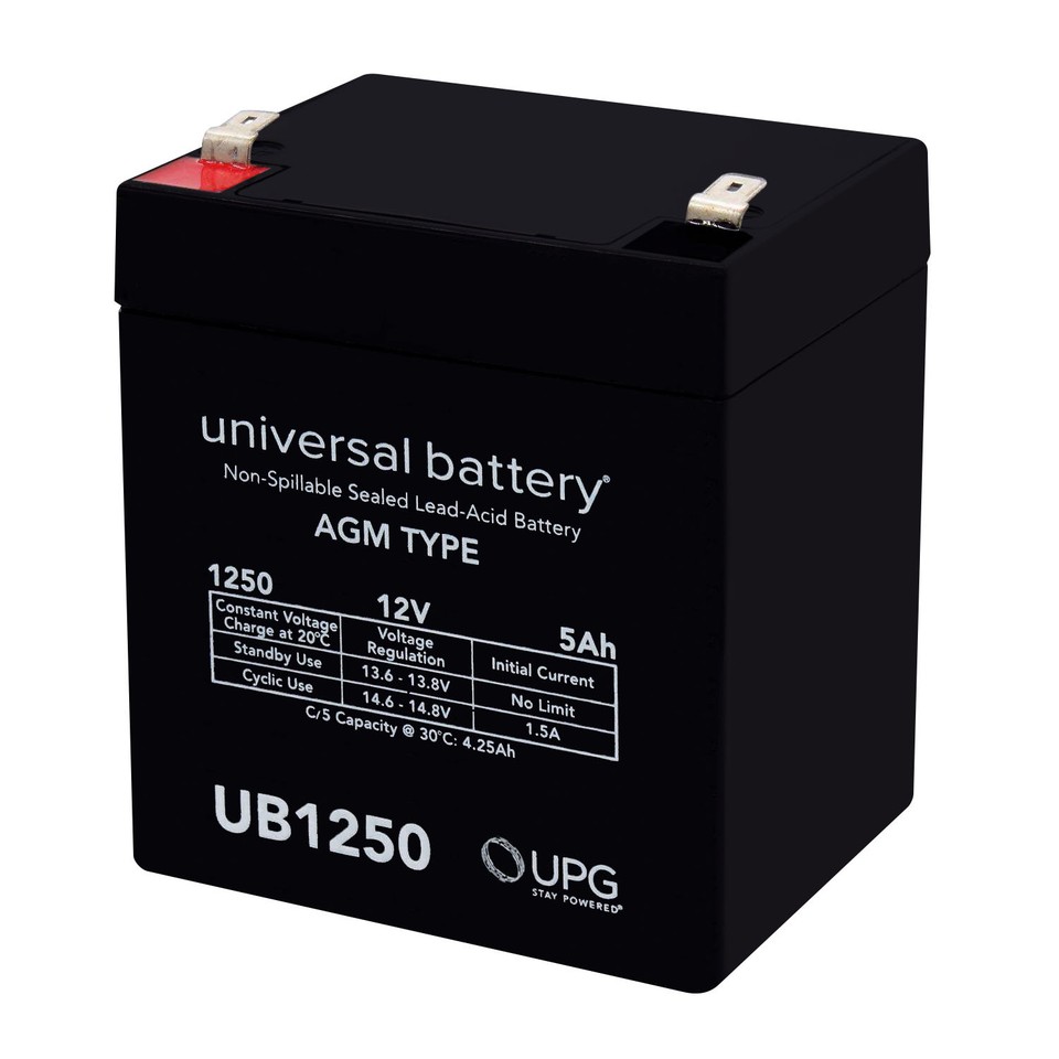 UB1250 Universal Sealed Lead Acid Battery, 12 Volts, 5 Ah | eBay