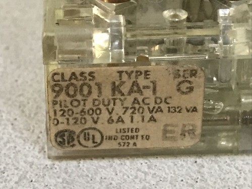 Square D 9001 KA1 Ser. G Fingersafe Contact Block | eBay