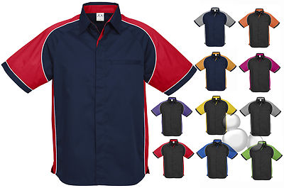 Mens Nitro Shirt Size S M L XL 2XL 3XL 5XL Twill Racing Short Sleeve ...