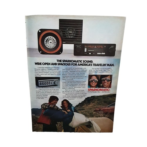 1981 Sparkomatic Car Stereo Direct Video Original Magazine Ad Vintage ...