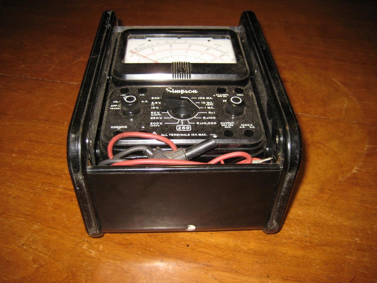 Simpson 260 Series 8p OHM-Milliameter And Multimeter Roll Case With ...