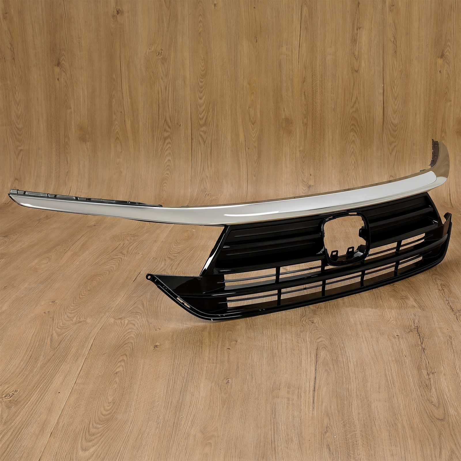 For Honda Odyssey 21-2023 Chrome Front Upper Grille Grill Black Molding ...