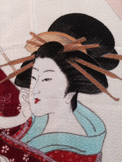 FUROSHIKI GEISHA KABUKI SUMO THREE GEISHA G-8 27” x 29” | eBay