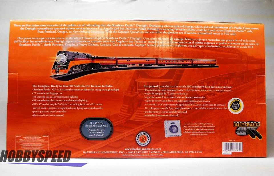 BACHMANN HO SCALE UNION PACIFIC DAYLIGHT SPECIAL STEAM TRAIN SET ...