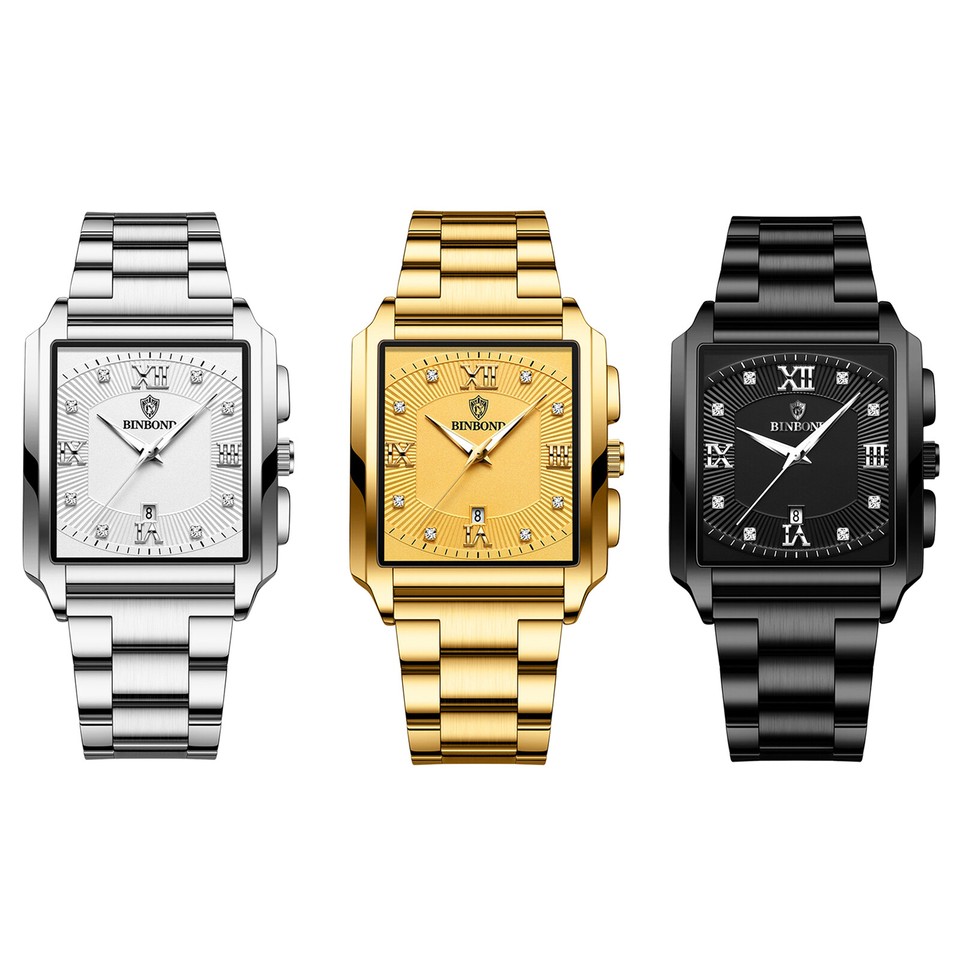 Men Classic Business Watch Stainless Steel Luminous Waterproof Quartz ...