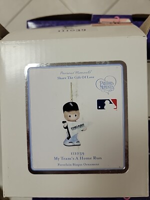 Precious Moments "My Team's A Home Run" Ornament, Chicago White Sox Boy ...