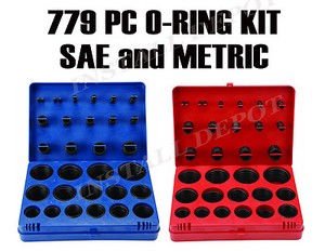 SAE & Metric Rubber O-Ring Washer Assortment Kit Automotive Oring - 779 ...