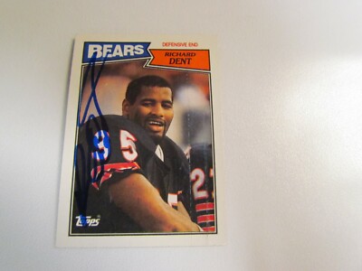 1987 Topps Richard Dent Autographed #56 Card | eBay