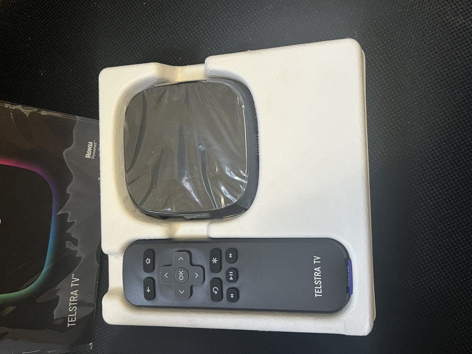 TELSTRA TV Model #4200TL Powered by Roku Black BRAND NEW Opened Box ...