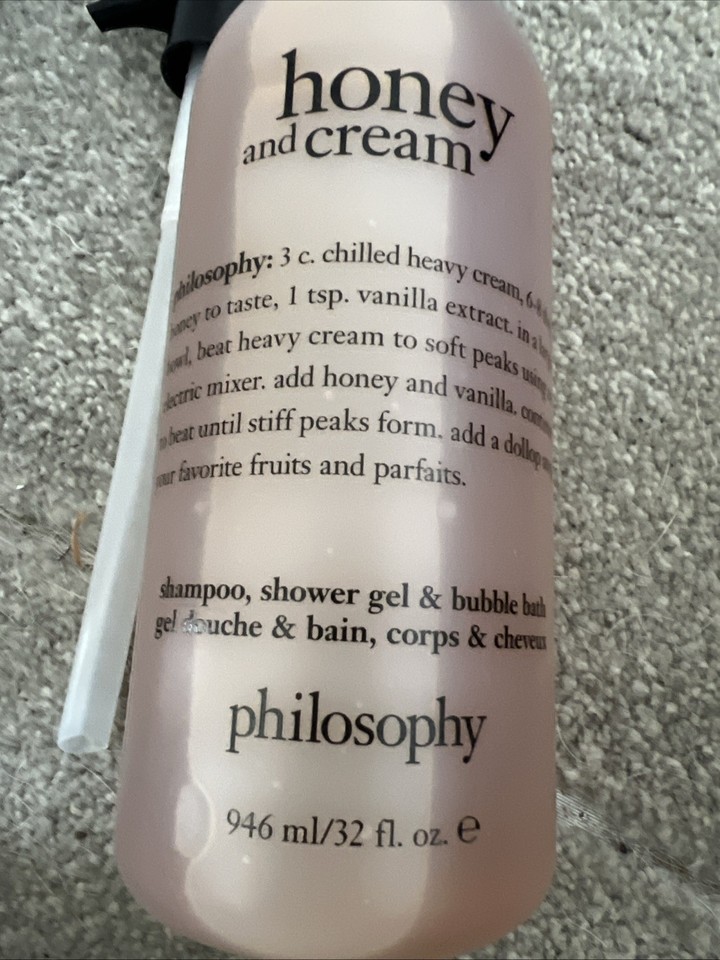 Philosophy Honey & Cream 3 In 1 Shampoo Shower Gel & Bubble Bath 946ml ...