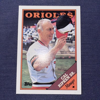 Cal Ripken Sr. 1988 Topps #444 Manager Baltimore Orioles Team Checklist ...
