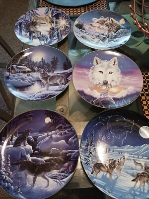 bradford exchange wolf plate | eBay