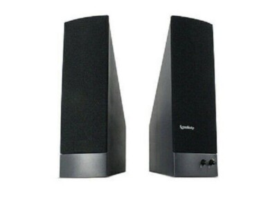 (2) IBM Infinity 3W Black Desktop Computer 11” Tall Speakers: P/N ...