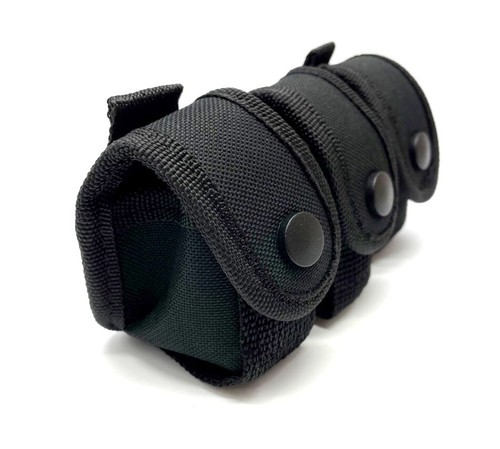 Triple Speedloader Carrier Pouch for Belts, 9 22 38 357 40 44 45, 5-6-7 ...