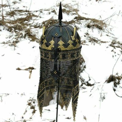 Arabic Warrior Historical Medieval Mughal Steel Persian Prussian Helmet ...