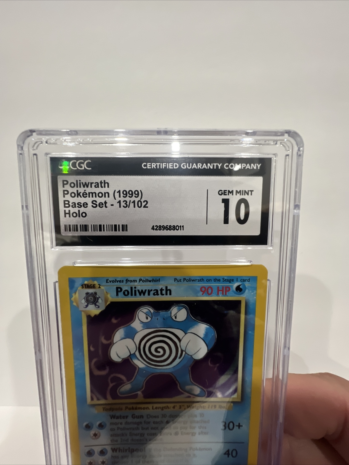 1999 Pokemon Base Set Unlimited #13 Poliwrath - Holo CGC 10 GEM MINT | eBay