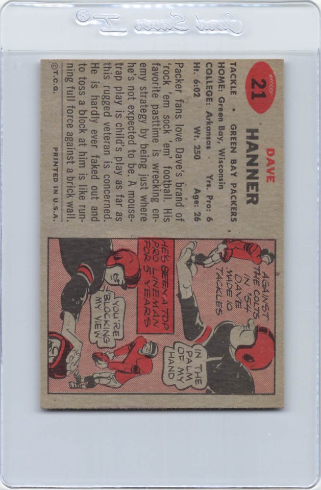 1957 Topps #21 Dave Hanner Packers EX 1505 | eBay