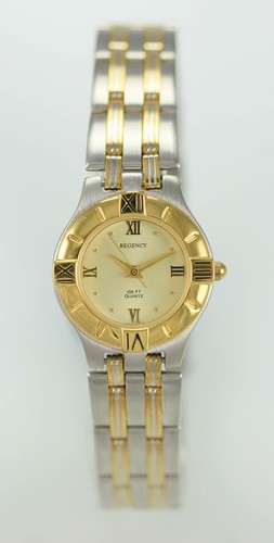 Regency Women Watch Stainless Gold Silver Water Res 30m Champagne ...