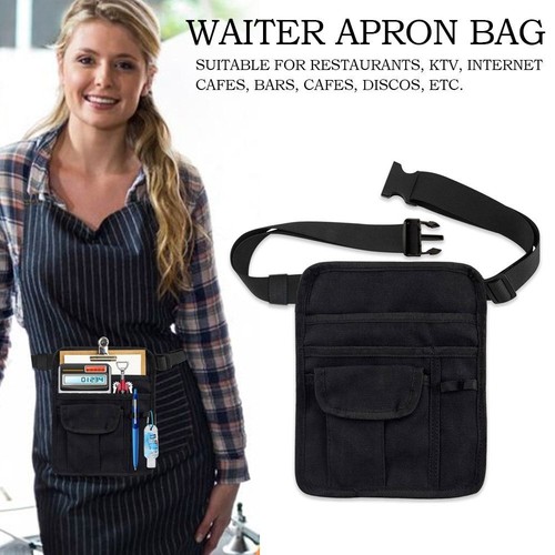 Bar Cafes Restaurant Money Pouch Waist Bag Waiter Apron Bag Server ...
